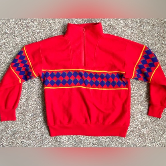Bobby Jones | Sweaters | 7s Retro Bobby London Red Blue Gucci Looking ...